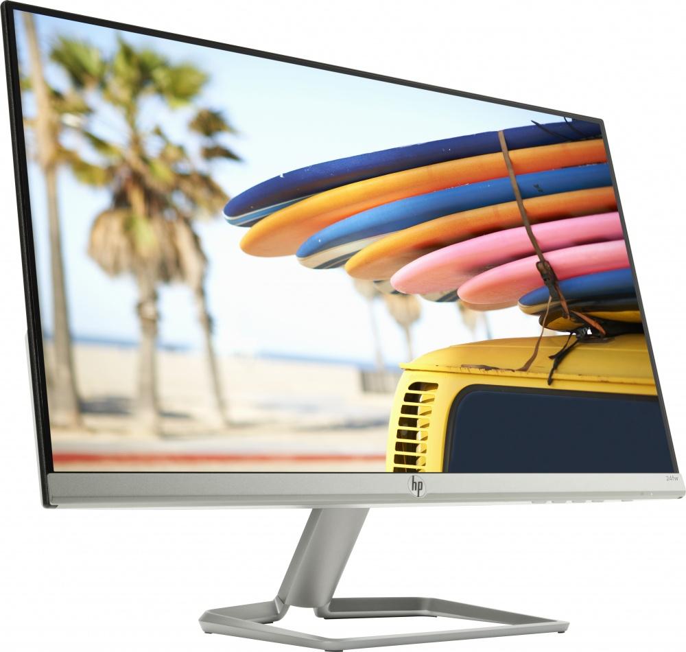 Monitor HP 24fw LED 23.8", Full HD, Widescreen, FreeSync, HDMI, Plata – Hotel Templo Mayor